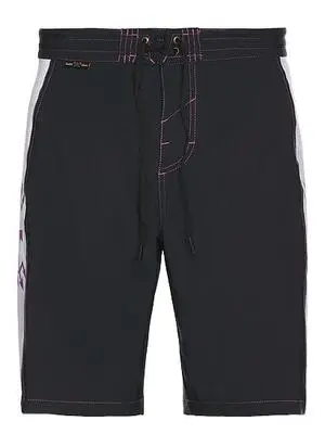 DARK SEAS Allen Boardshort - Black & White