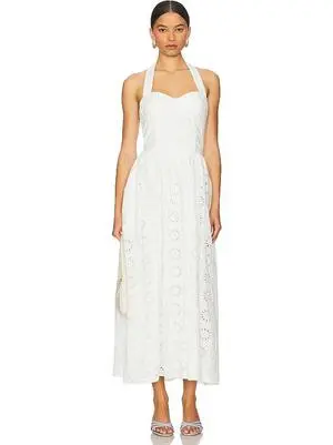 Line & Dot Anka Halterneck Dress - White
