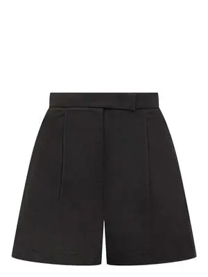 Max Mara Cotton Thigh-Length Shorts Black