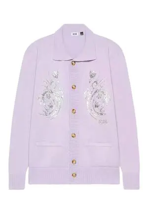 Gcds Flowers Cardigan - Purple