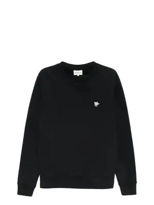 CAFÉ KITSUNÉ Barista Fox-patch Sweatshirt - Black