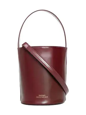 STUDIO CHOFAKIAN Leather Bucket Bag - Red