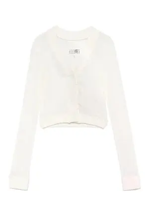 MAISON MARGIELA Mesh Cardigan - Neutrals