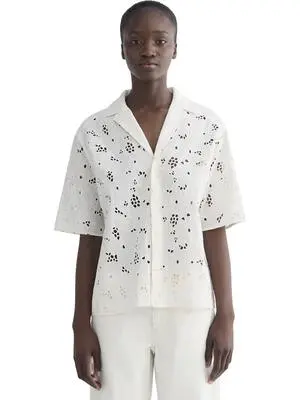 Everlane Eyelet Camp Shirt - Bone