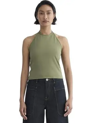 Everlane Form Halter Top Lichen Green
