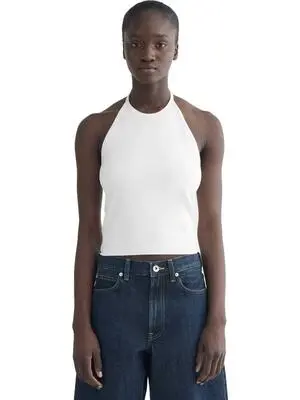 Everlane Form Halter Top White