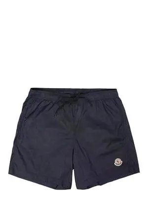Moncler Monogram-print Swim Shorts - Blue