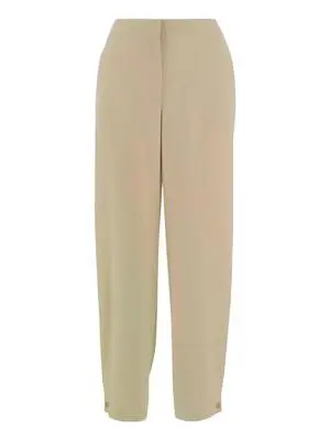 Giorgio Armani Buttoned-hem Trousers - Neutrals