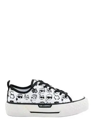 Karl Lagerfeld Patterned Sneakers - White