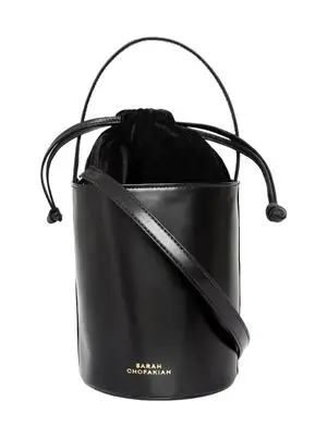 STUDIO CHOFAKIAN Leather Bucket Bag - Black