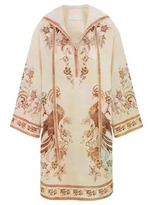 Zimmermann Embroidered Hooded Dress - Neutrals