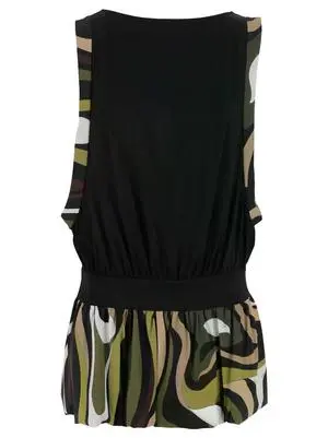 Emilio Pucci Marmo-print Midi Dress - Black