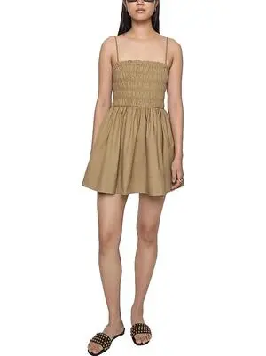 Rebecca Minkoff Fay Smocked Dress - Beige