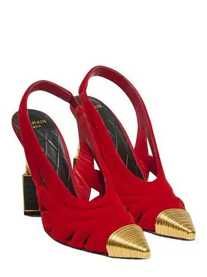 Balmain Lipstick Pumps - Red