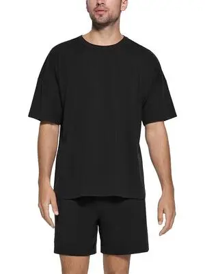 SKIMS Relaxed Fit Jersey Lounge Tee Obsidian