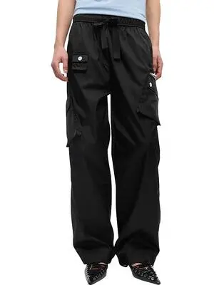 GANNI Duchesse Oversized Pants - Black