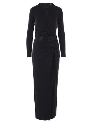 Giorgio Armani Long Dress With Rhinestones - Black