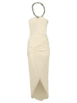 Amen Sleeveless Draped Dress - Yellow