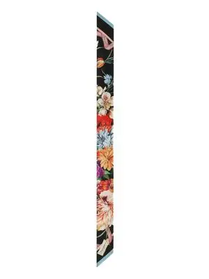 Dolce & Gabbana Floral-print Headscarf - Black