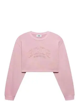 Gcds Logo-embroidered T-shirt - Pink