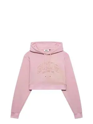 Gcds Logo-embroidered Hoodie - Pink