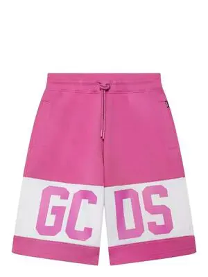 Gcds Logo-print Track Shorts - Pink