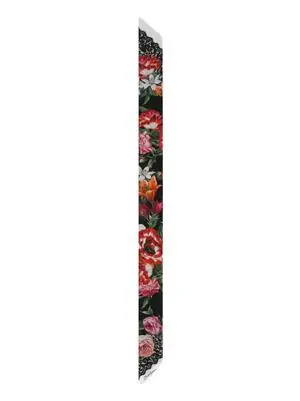 Dolce & Gabbana Floral-print Headscarf - Black