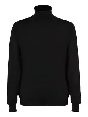 Kiton Wool Jumper - Black