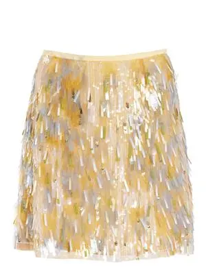 SERGIO HUDSON Embroidered Mini Skirt - Multi