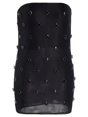 BRANDON MAXWELL The Tilly Embroidered Mini Dress