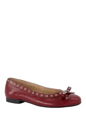 Paul Green Chrissy Grommet Ballerina Flats - Rubin Crinkled Patent