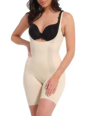 MAGIC BODYFASHION Dream Open Bust Shaper Bodysuit - Latte