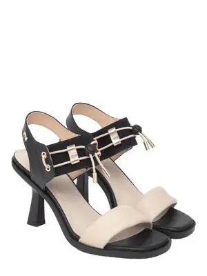 NEROGIARDINI Leather Slingback Sandals - Black