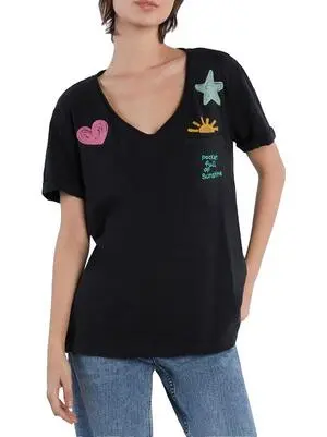 BILLY T Embroidered Graphic Pocket T-shirt - Ink