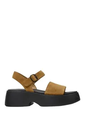 Camper Flat Sandal - Brown