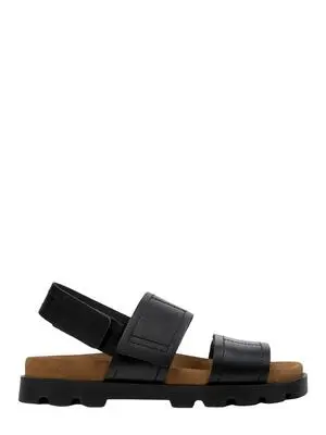 Camper Flat Sandal - Black