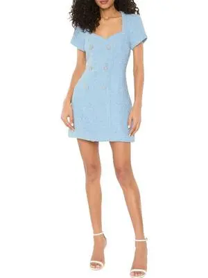 Likely Gia Tweed Cocktail Dress - Blue Bell