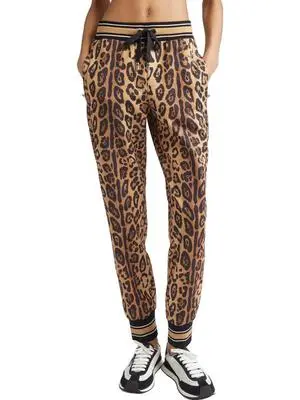 Dolce & Gabbana Leopard Print Joggers - Hynbm Leo Fondo Naturale