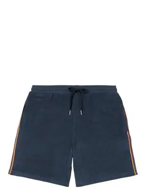 Paul Smith Straight-leg Cotton-blend Terry Shorts - Blue