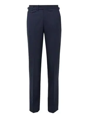J. MUESER Slim-fit Straight-leg Virgin Wool Suit Trousers - Blue