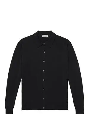 John Smedley Tibor Merino Wool Cardigan - Black