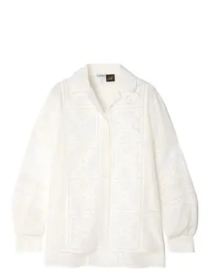 Loewe Paula's Ibiza Broderie Anglaise Shirt - White