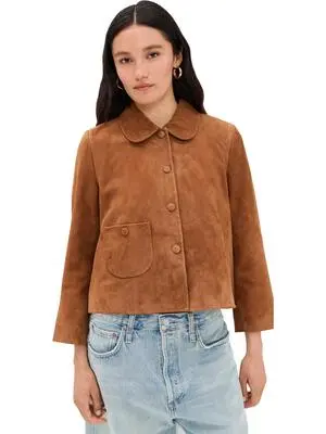 Ba&sh Milas Suede Jacket - Camel