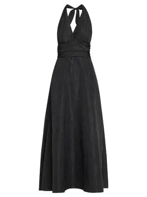 Bernadette Marilyn Camelia Embossed Midi Dress - Black