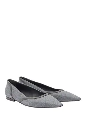 Brunello Cucinelli Monili Ballet Flats - Grey