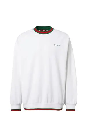 Gucci Logo Cotton-blend Sweatshirt - White