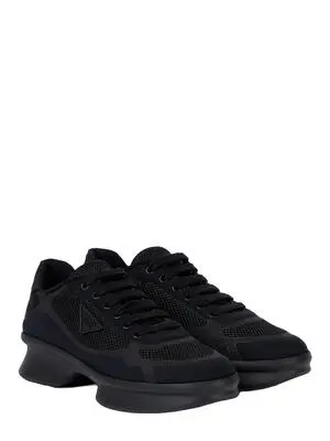 Prada Re-nylon And Mesh Sneakers - Black