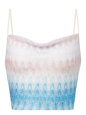 Missoni Wave Cropped Top - Pink