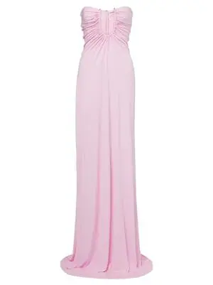 Christopher Esber Arced Palm Gathered Maxi Dress - Pink