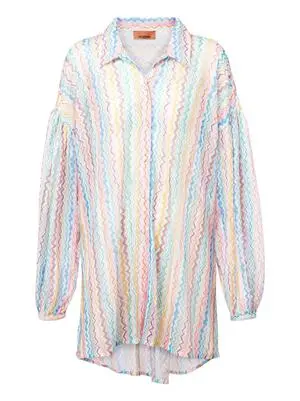 Missoni Zigzag Sheer Oversized Shirt - Multicoloured
